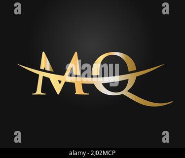 MQ Logo design vector. Swoosh letter MQ logo design Stock Vector Image ...