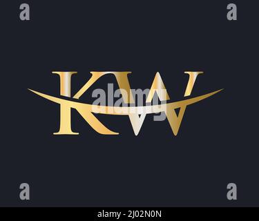 Letter kw logo design vector Stock Vector Image & Art - Alamy