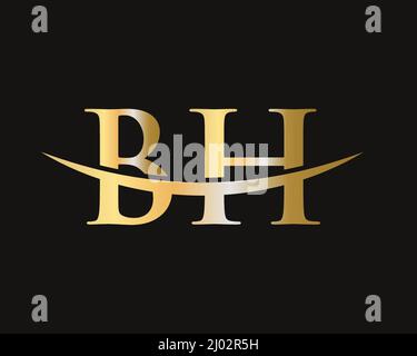 Letter bh logo premium vector Stock Vector Image & Art - Alamy