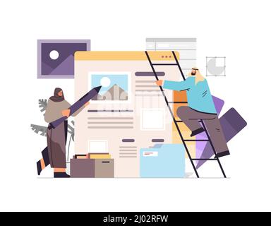 arab developers creating website ui interface web application ...