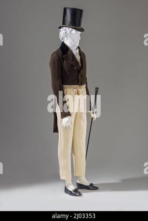 Tail Coat. England, circa 1820. Costumes; outerwear. Wool plain weave ...