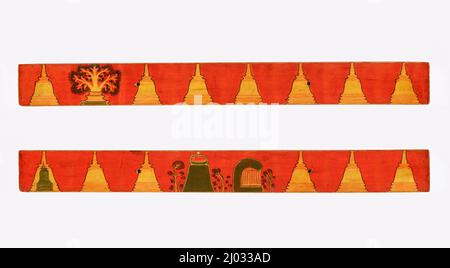 Sri Lanka: Palm leaf manuscript with religious scripts, Asgiriya Vihara ...