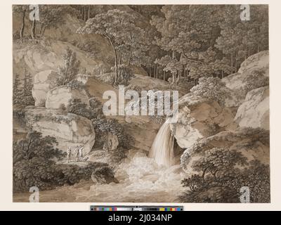 View of the Amselfall in Saxony, 1794 Stock Photo - Alamy