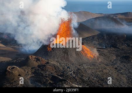 The Geldingadalir Volcanic Eruption, Fagradalsfjall, Iceland, Polar ...