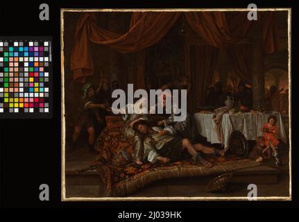 Jan Steen - Samson Delilah 1668 Stock Photo - Alamy