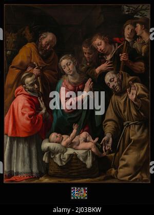 Tanzio da Varallo - Adoration of the Shepherds with Saints Francis and ...