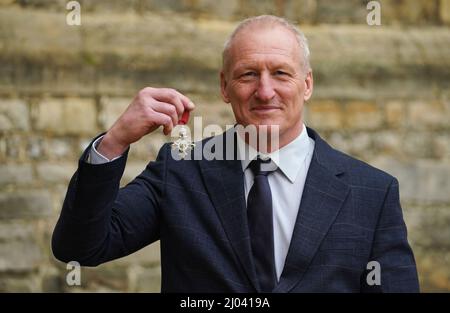 Simon Middleton after being made an MBE (Member of the Order of the ...