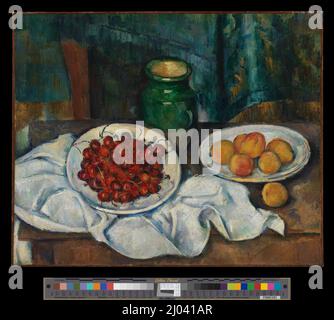 Paul Cezanne - Still Life with Cherries and Peaches, 1885-1887 Stock ...