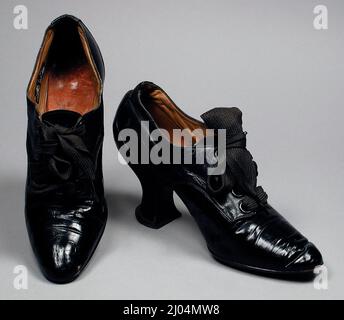 Woman's Shoes. United States, circa 1860. Costumes; Accessories. Wool ...