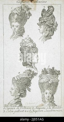 Illustration for 'Coiffures and Fashion'. Daniel Nikolaus Chodowiecki ...