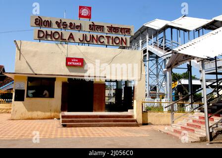 Dhola Junction, railway station, Bhavnagar district, Gujarat, India ...