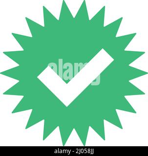 Pop check mark icon. Completion and authentication. Editable vector Stock Vector Image & Art - Alamy