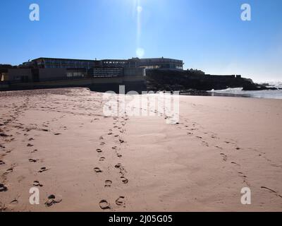 Praia do Guincho or Guincho Beach, Lisbon District, Portuguese Riviera, Portugal. In the ...