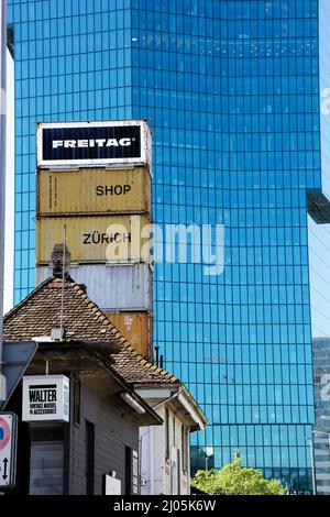 Freitag Tower in Zurich, Switzerland Stock Photo - Alamy