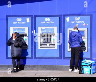 People use Halifax atm's or automatic teller machines in Piccadilly ...