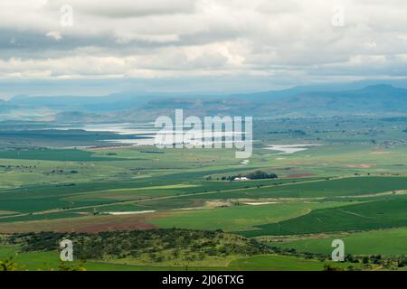 Landscape with farmland in kwaZulu-Natal province of South Africa image ...