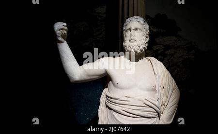 Statue of Zeus Ammon (Copy of a 4th century BCE original) from Pergamon ...
