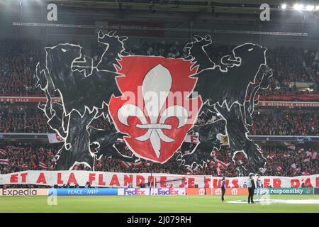 Tifo Losc during the UEFA Champions League, Round of 16, 2nd leg ...