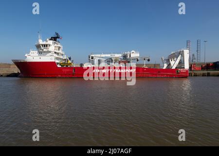 Elektron, Statnett Transport, Ro-Ro Cargo Ship, River Yare quayside ...