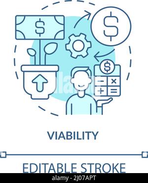 Feasibility analysis modern linear concept icon Stock Vector Image ...