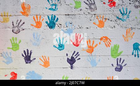 the first colorful drawings of children Stock Photo - Alamy