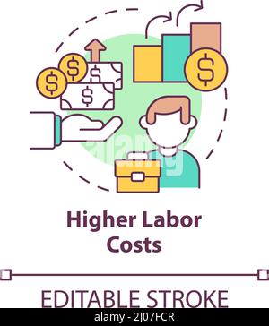 reduce labor costs line icon Stock Vector Image & Art - Alamy