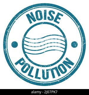 POLLUTION text written on blue-black grungy lines stamp sign Stock ...