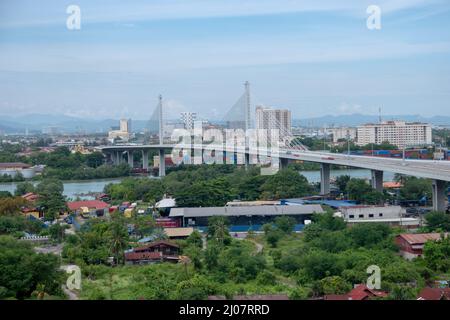 Seberang Perai, Penang, Malaysia - Circa Jun 2018: Tug boat pull vessel ...