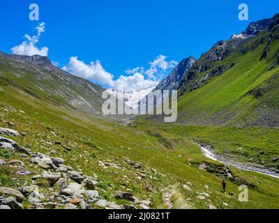 Valley Langtal. Otztal Alps in the Naturepark Otztal. Europe, Austria ...
