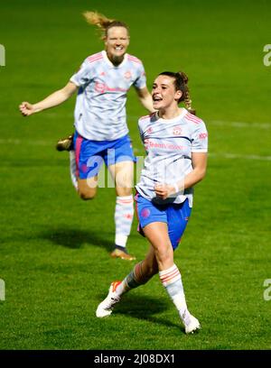 DAGENHAM, ENGLAND - MARCH 16: L-R Ella Toone of Manchester United Women ...