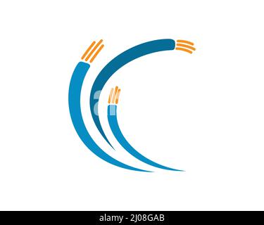 Fiber cable logo internet vector image Stock Vector Image & Art - Alamy