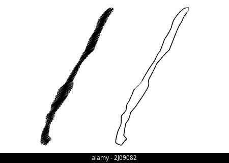 Hopen island (Kingdom of Norway, Svalbard archipelago) map vector ...