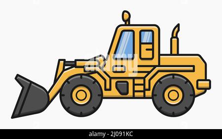 Front Loader Vector Illustration Stock Vector Image & Art - Alamy