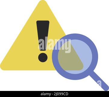 magnifying glass with check mark icon over white background, silhouette ...