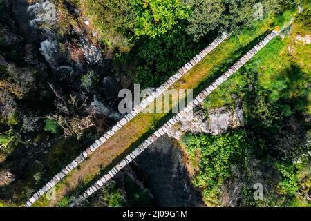 Overhead view of Akapnou bridge. Limassol District, Cyprus Stock Photo ...