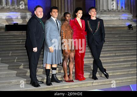 (L-R) David Ganly, Oscar Isaac, Ann Akinjirin, May Calamawy, and Ethan ...