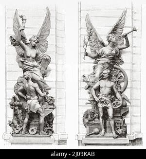 Universal Exhibition 1900 in Paris. Palace of Civil Engineering & Mode ...