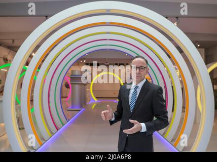 17 March 2022, Saxony-Anhalt, Leuna: Christof Günther, energy policy ...