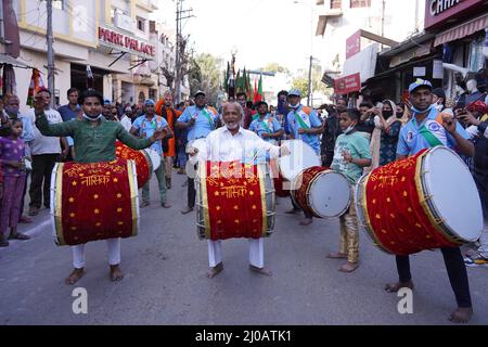 An Indian Drummer performs Dance during takes part in the religious ...