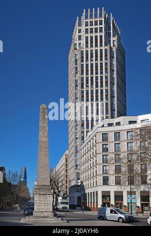 St George's Circus obelisk in Southwark South London, UK Stock Photo ...