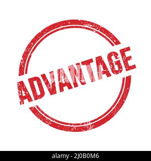 ADVANTAGE text written on red round vintage rubber stamp Stock Photo ...