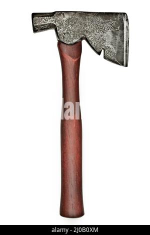 vintage rig builders hatchet isolated over white background, clipping ...