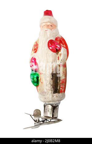 Christmas decoration on fur-tree in blue lights Stock Photo - Alamy