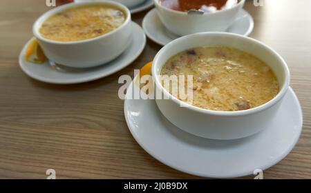 Famous Turkish soup Kelle Paca Stock Photo - Alamy