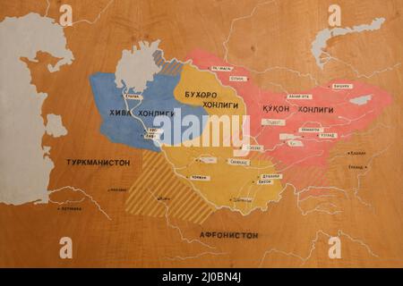 Map of Soviet Central Asia Stock Photo - Alamy