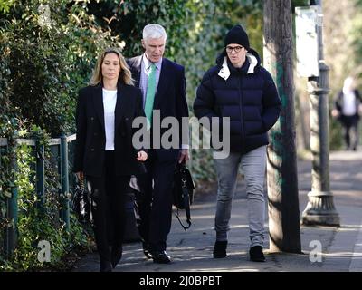 Joey Barton (right) and his wife Georgia Barton at Westminster ...