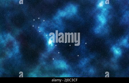 Cetus Star Constellation, Night Sky, Constellation Lines Whale Stock ...