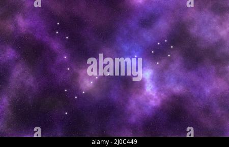Pisces Star Constellation, Cluster of Stars, Fishes Constellation Stock ...