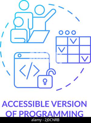 Accessible version of programming concept icon Stock Vector Image & Art - Alamy