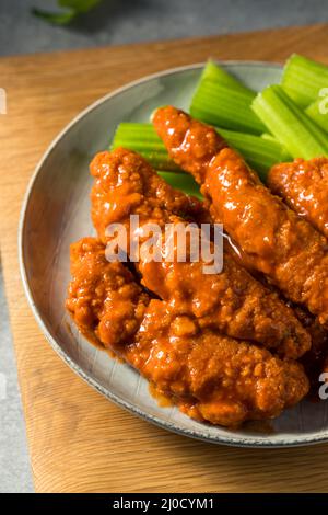 Homemade Buffalo Chicken Tenders with Celery and Blue Cheese Stock ...